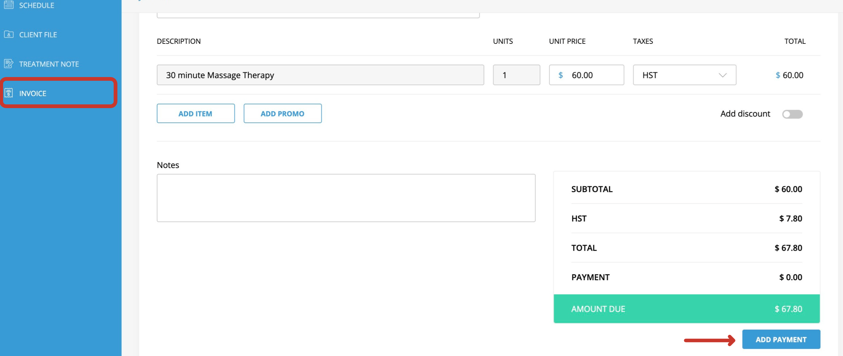 How to individually add payments to invoices – ClinicSense