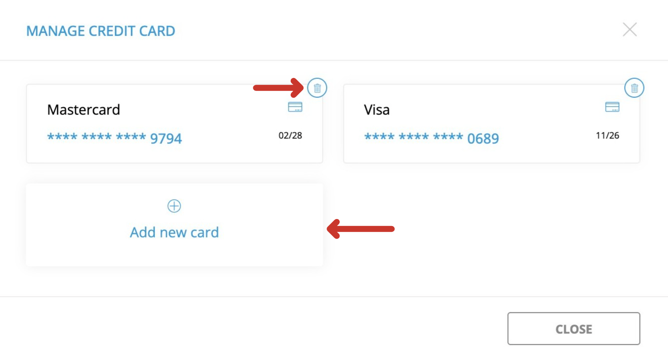 How to manage a client’s stored credit cards – ClinicSense